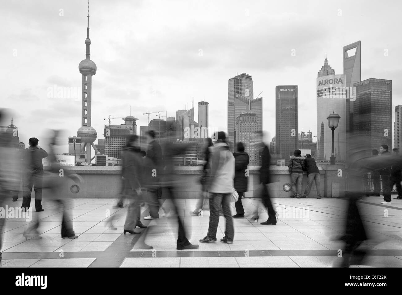 Crowds of people at the Bund, Shanghai, China Stock Photo - Alamy