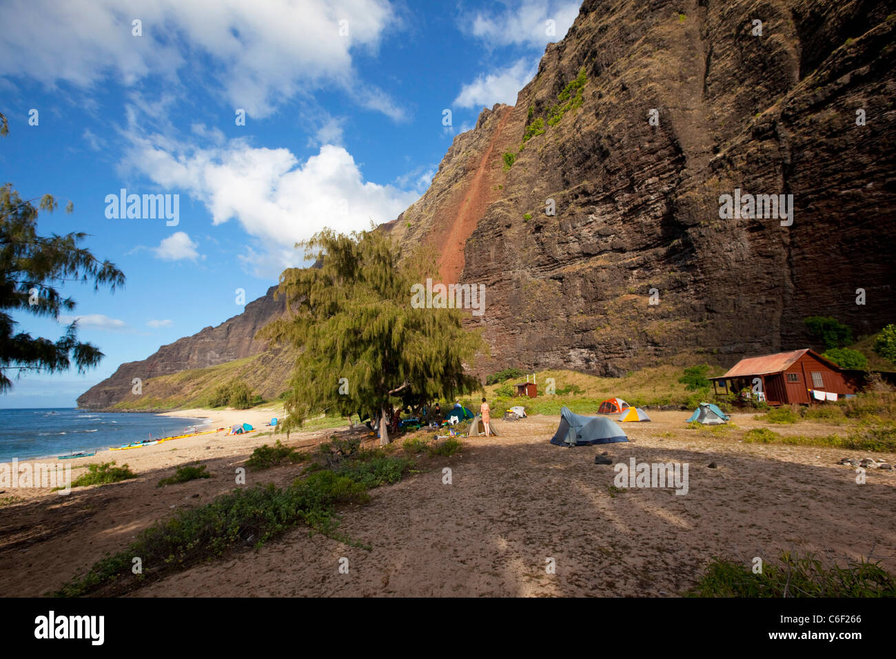 Milolii Beach, Napali Coast, Kauai, Hawaii Stock Photo - Alamy