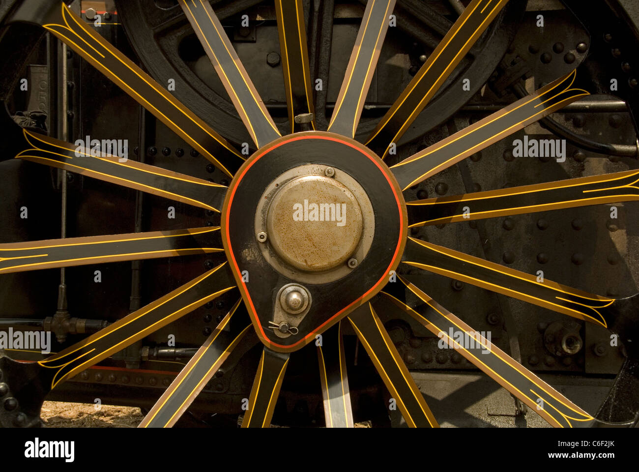 A traction engine flywheel Welland Steam Rally UK Stock Photo - Alamy
