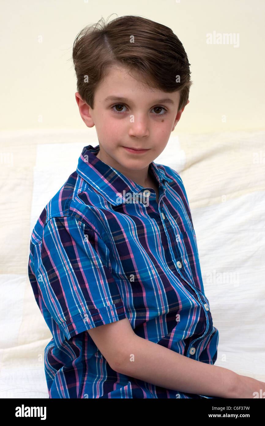white kid child boy formal dress portrait smiling Stock Photo - Alamy