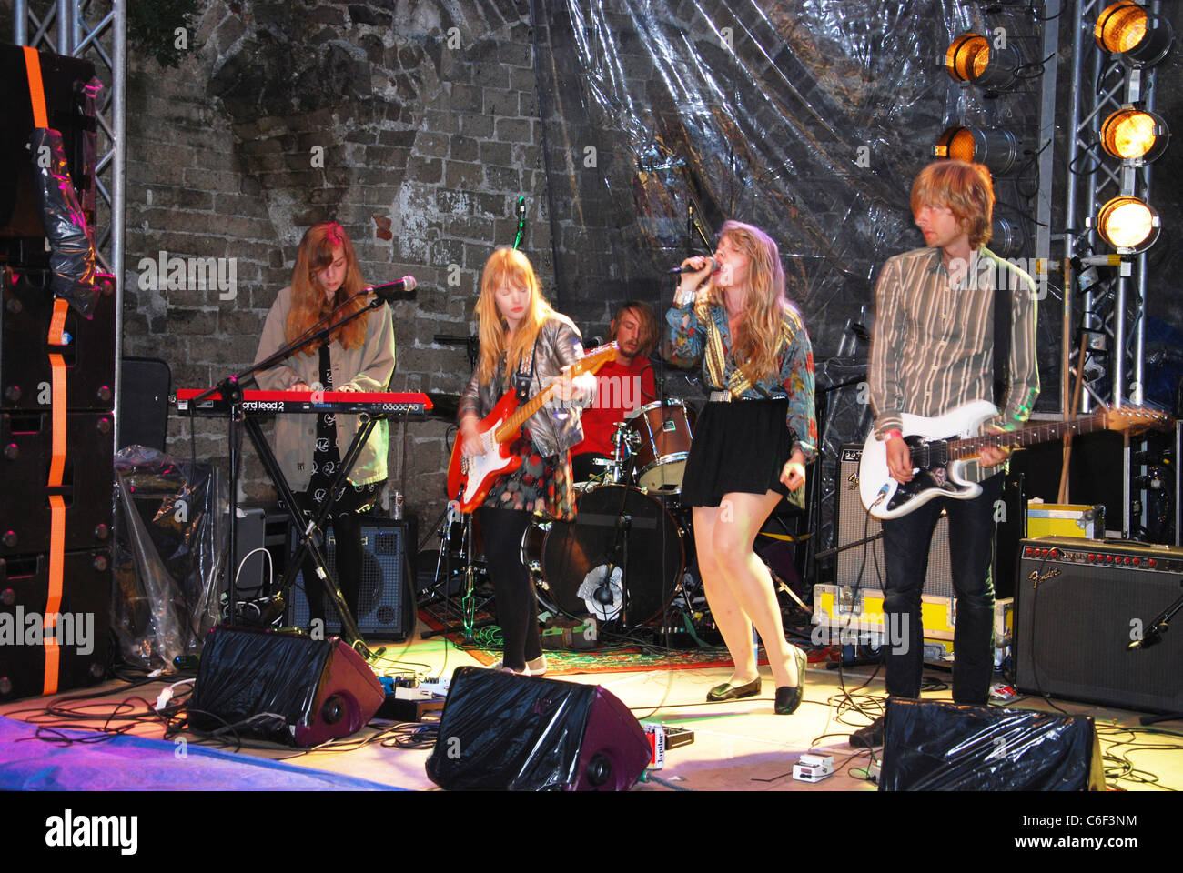 young rock musicians on stage Stock Photo - Alamy