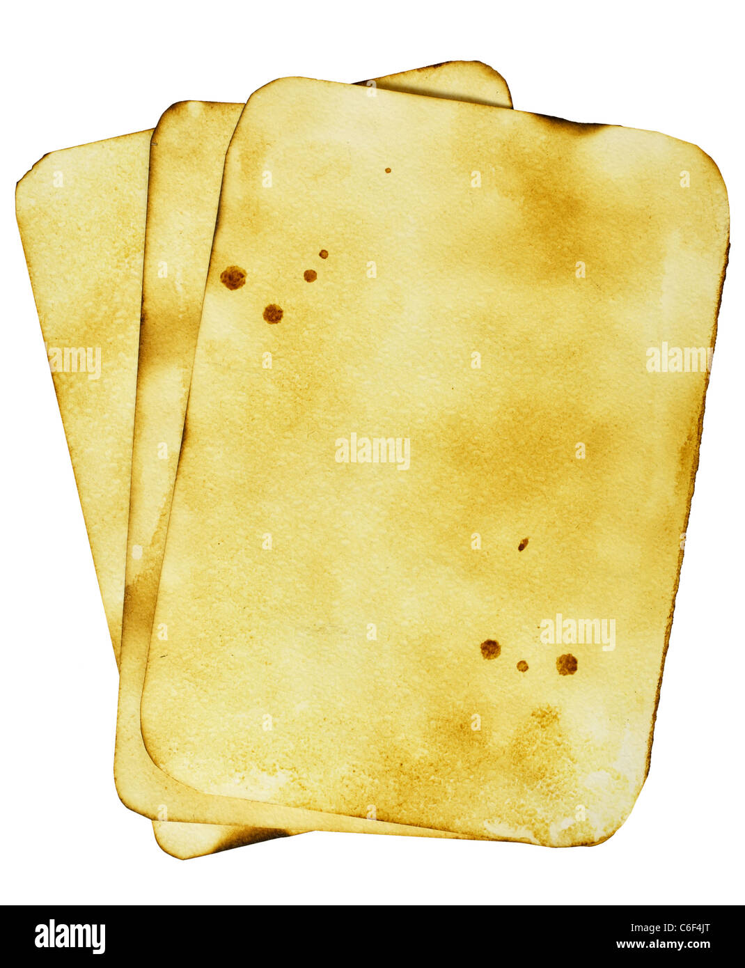 Old card isolated over the white background Stock Photo - Alamy