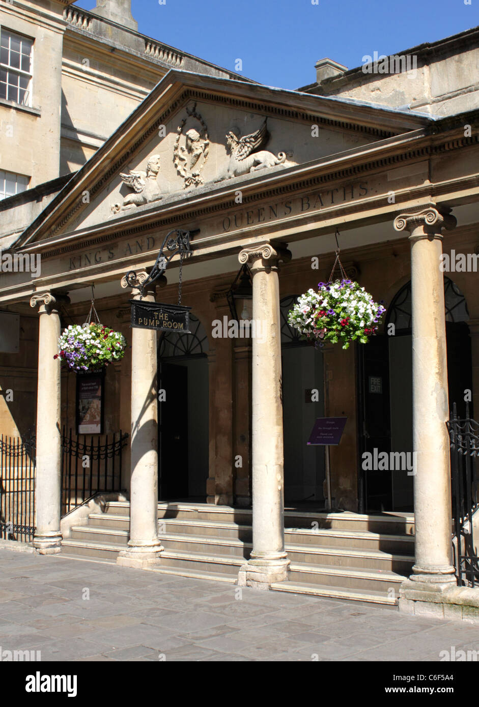 Entrance to The Pump Room Bath Somerset Stock Photo - Alamy