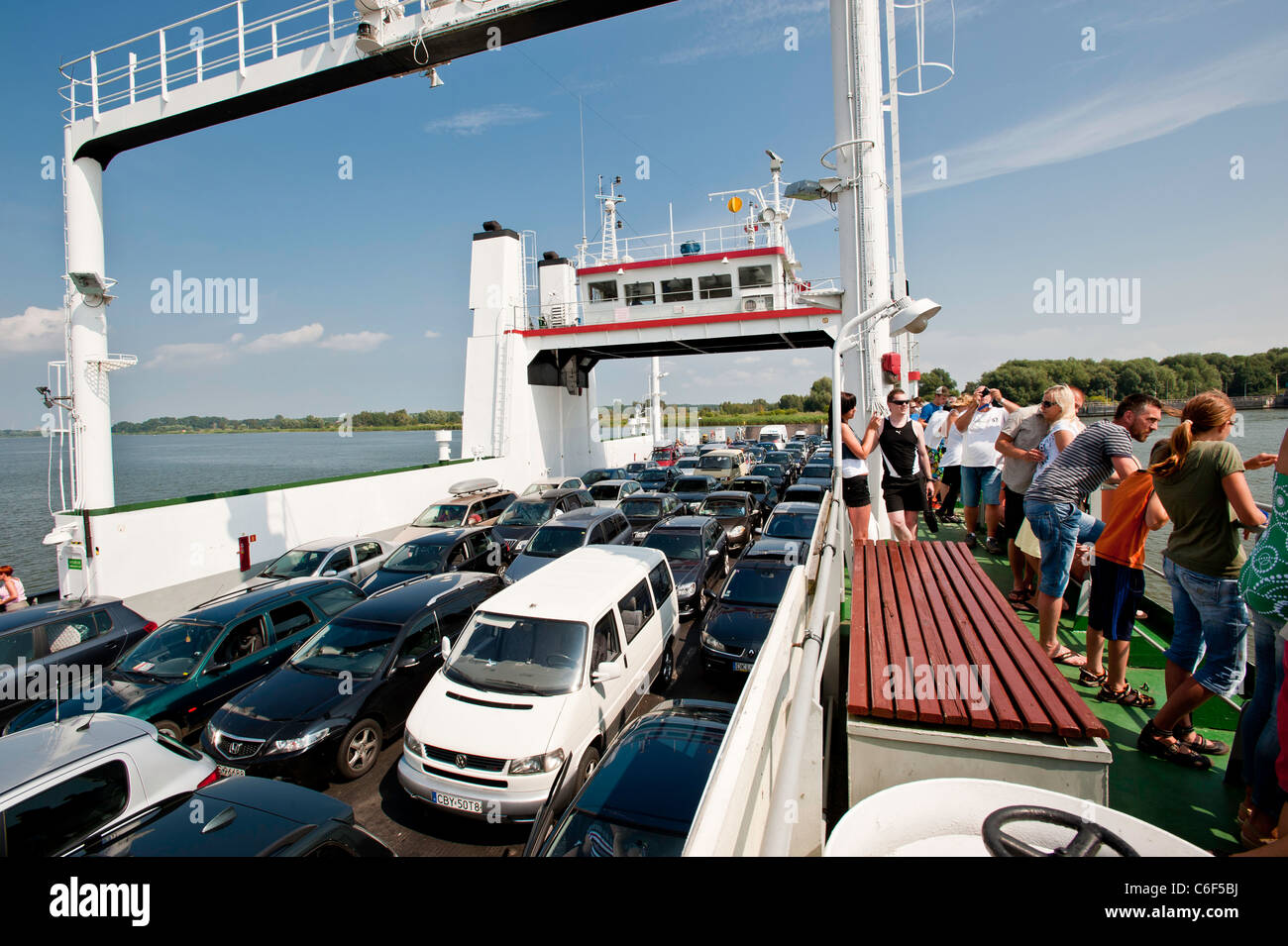 Car ferry across Swina River to Swinoujscie, Poland Stock Photo - Alamy