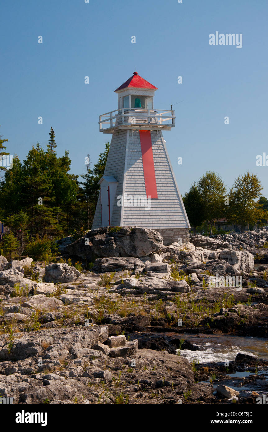 Lighthouse at South Baymouth, Manitoulin Island Stock Photo - Alamy