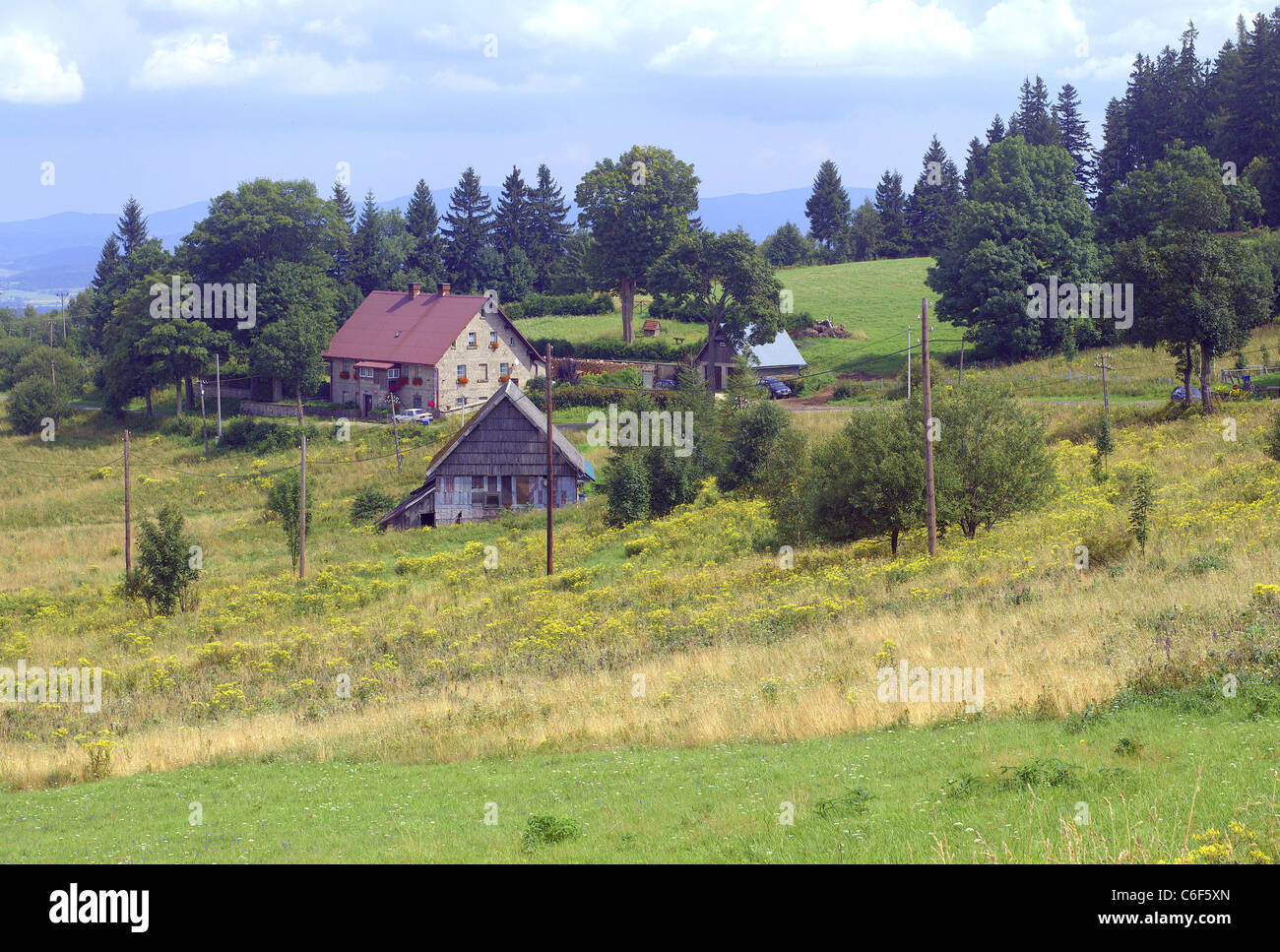 Kotlina Klodzka Dale Valley in summer Sudety Mountains Poland Stock ...