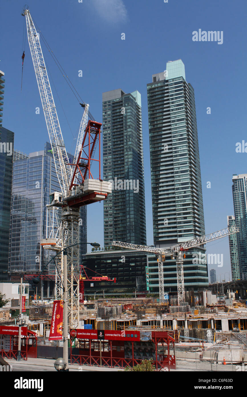 construction site downtown urban buildings city Stock Photo - Alamy