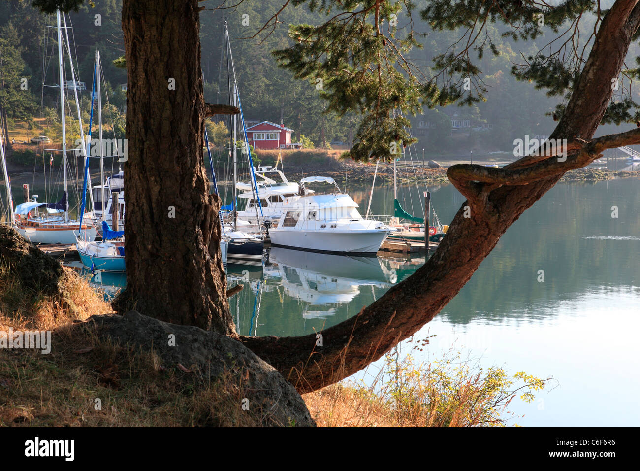 port browning marina pender island Stock Photo - Alamy