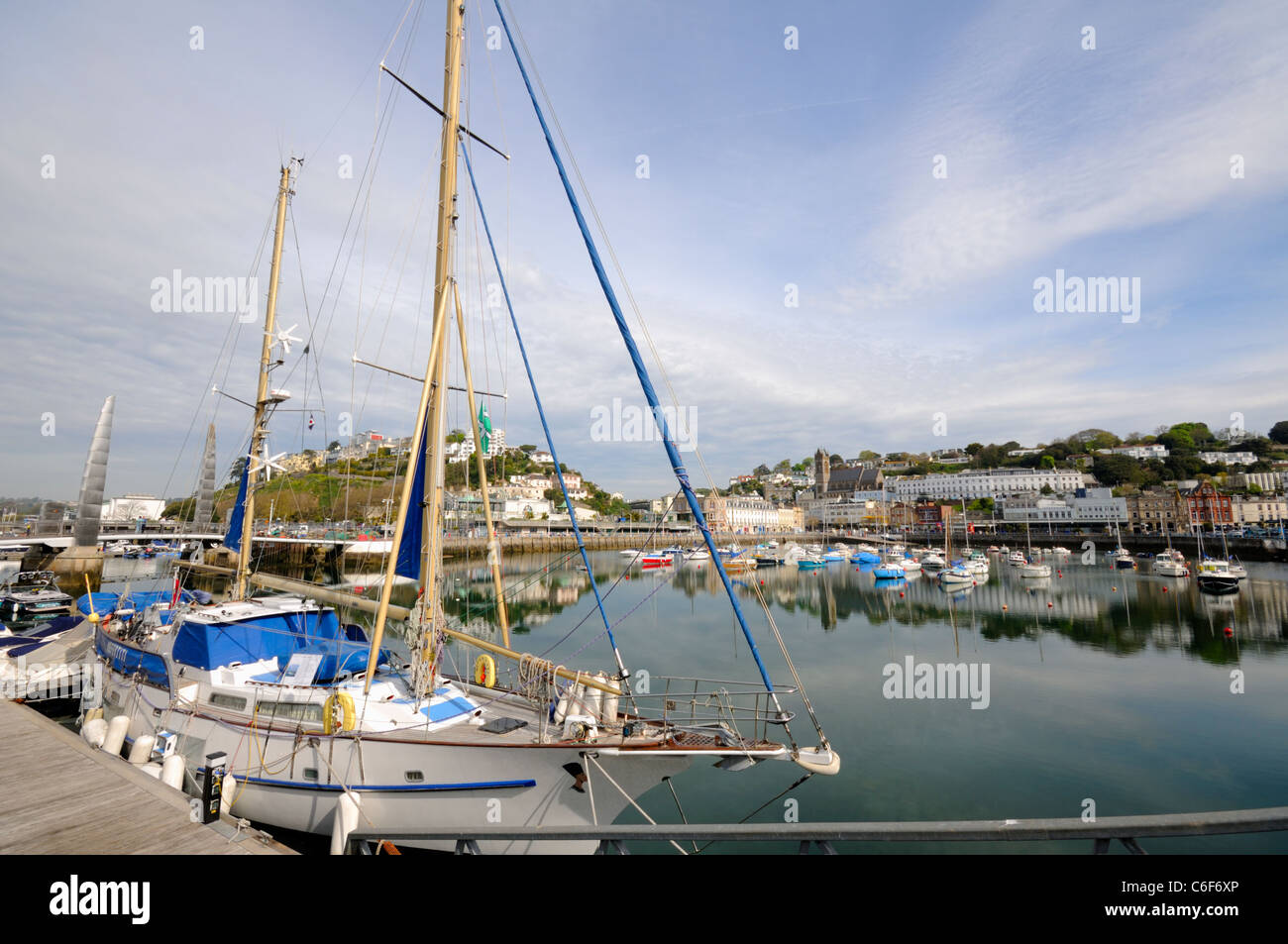 Torquay Inner Harbour in the English Riviera, Devon, England Stock ...