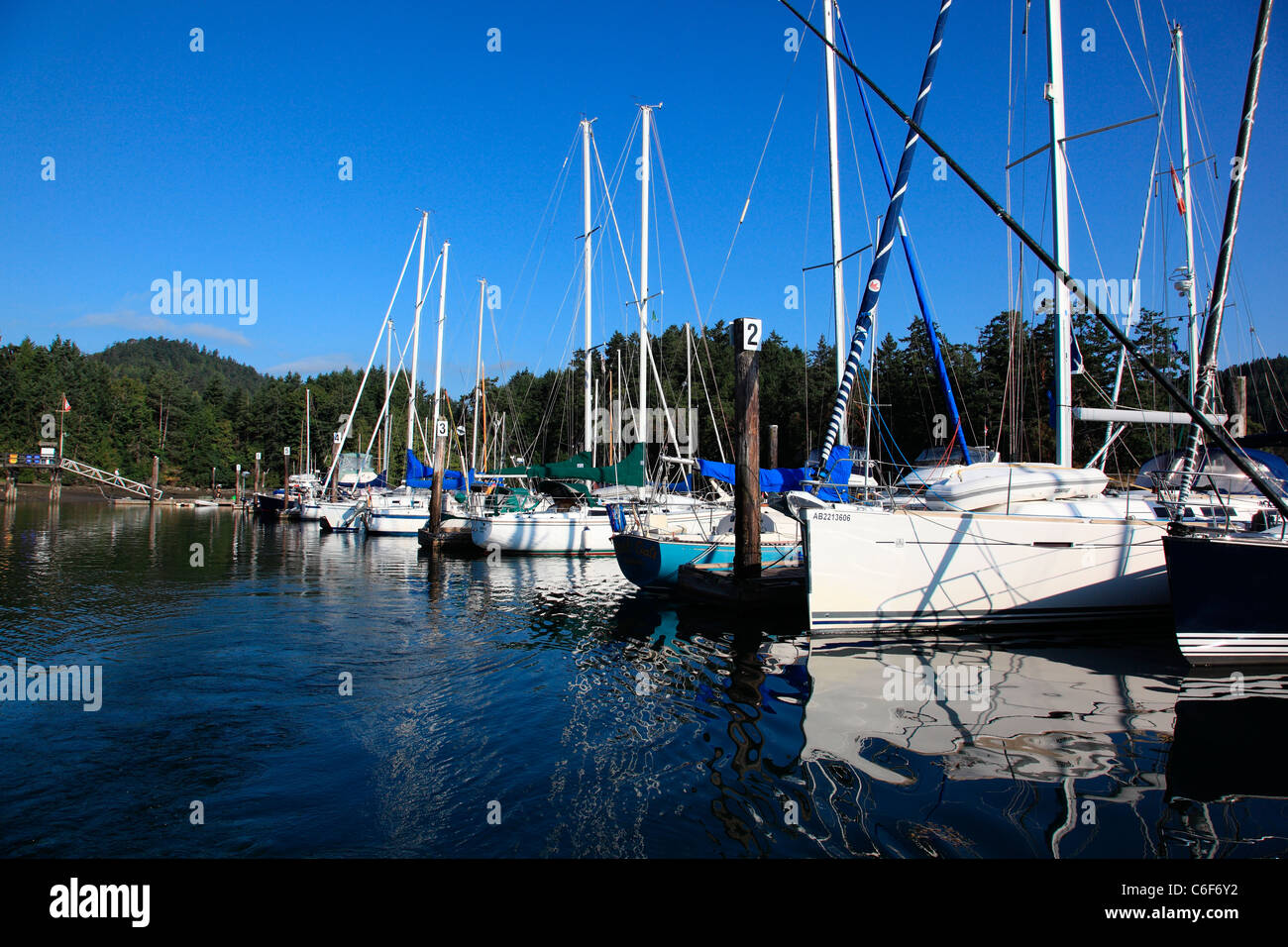 Port browning harbour on Pender Island BC Canada Stock Photo - Alamy