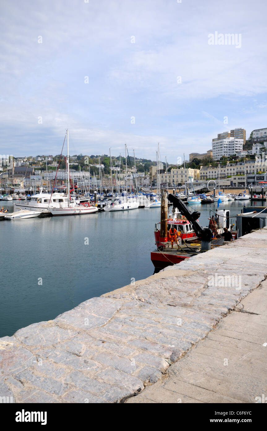 Torquay Outer Harbour in the English Riviera, Devon, England Stock ...