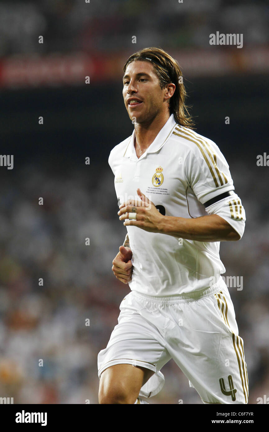 Sergio Ramos (Real) playing for the panish "Super Cup" match between ...