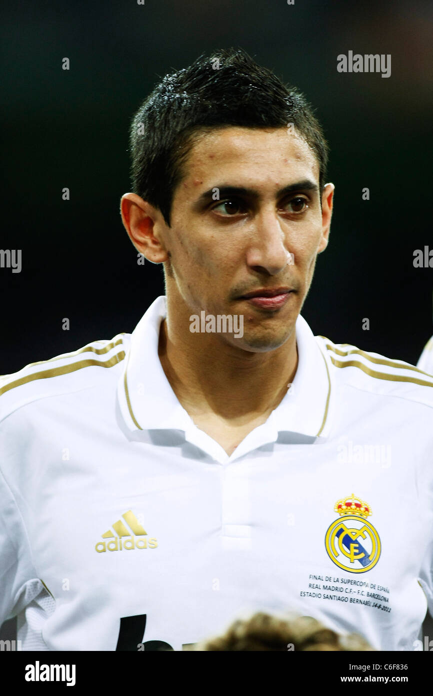 Head shot of Angel Di Maria (Real) during the Spanish Supercup first ...