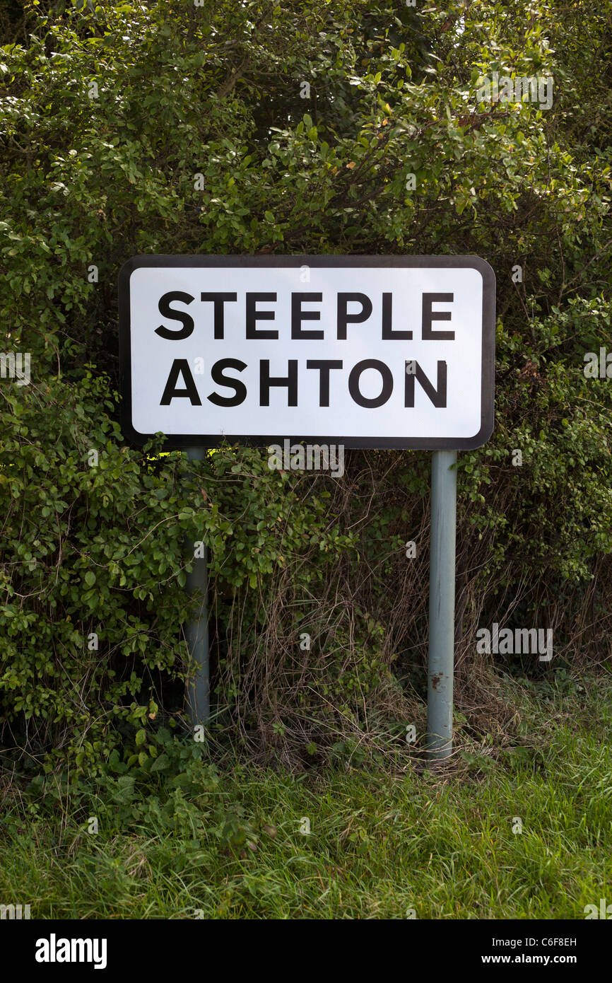 Village Sign Steeple Ashton Wiltshire Stock Photo - Alamy