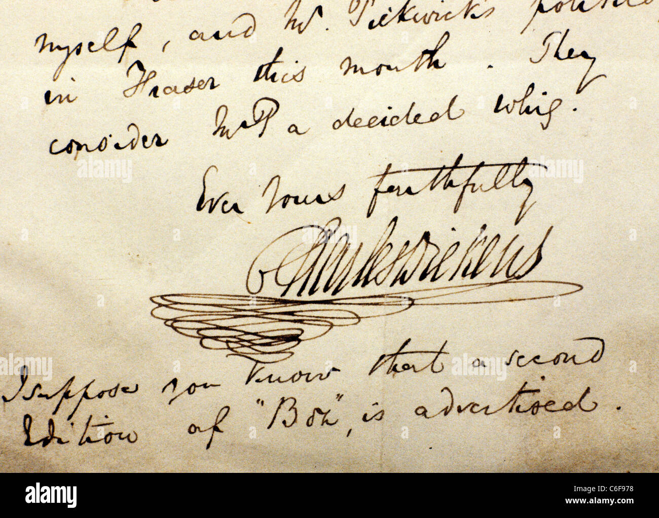 Firma De Charles Dickens
