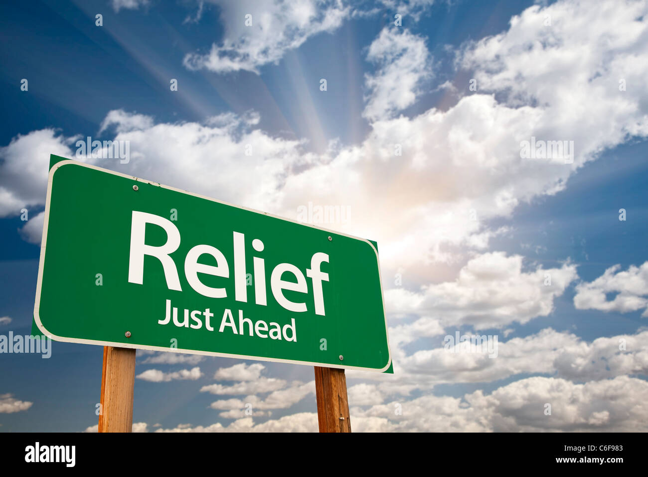 Relief road sign hi-res stock photography and images - Alamy