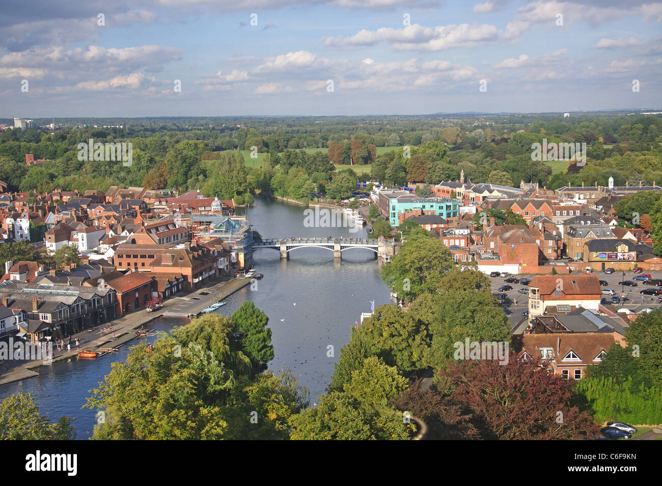 View of River Thames from Royal Windsor Observation Wheel, Windsor ...