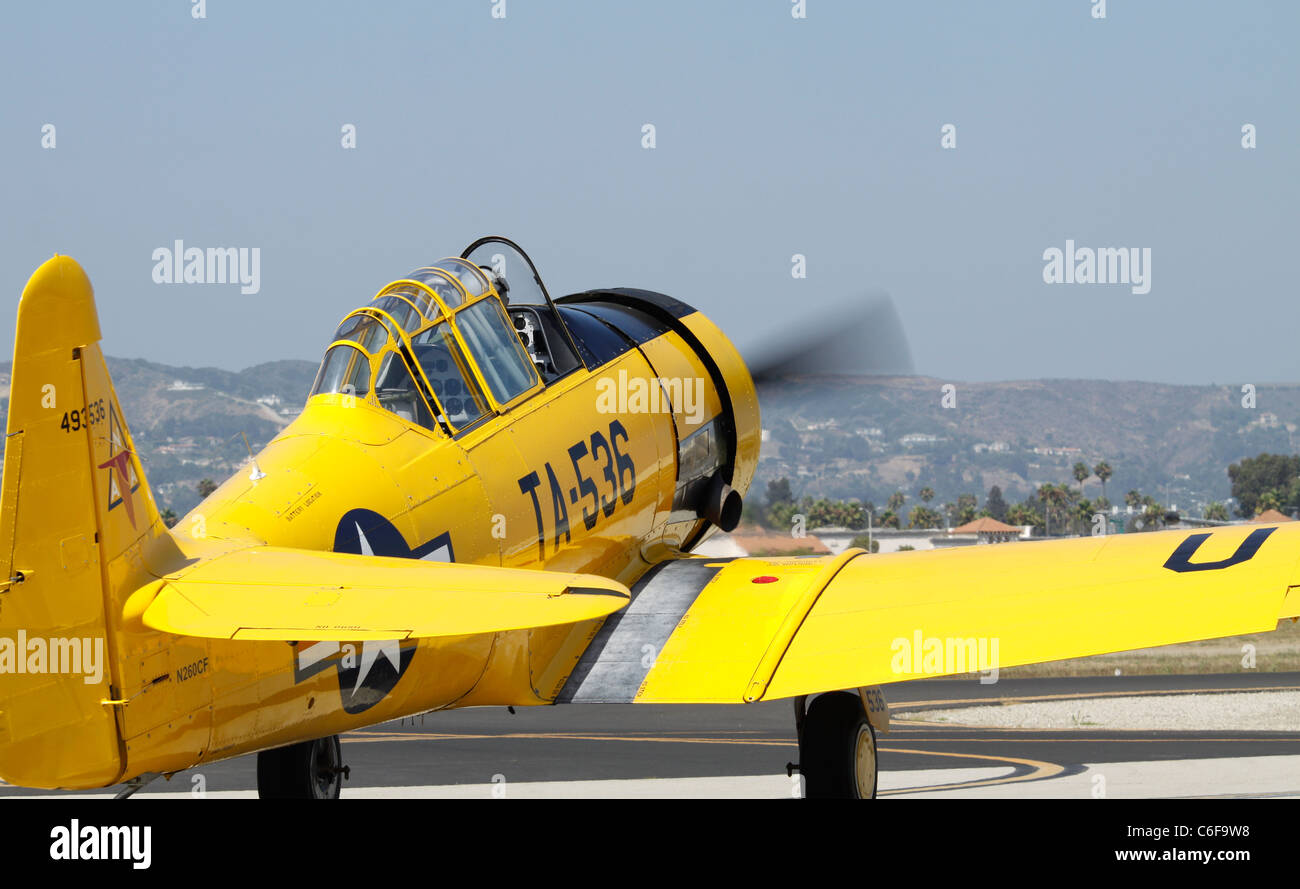 North American T-6G vintage aircraft Stock Photo - Alamy