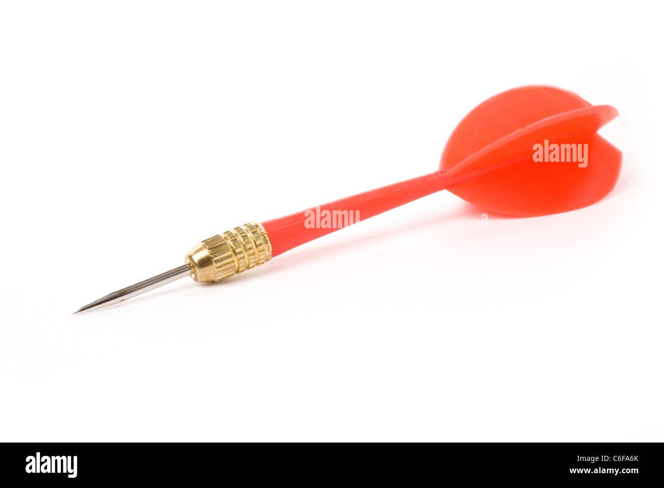 a red dart with white background Stock Photo - Alamy