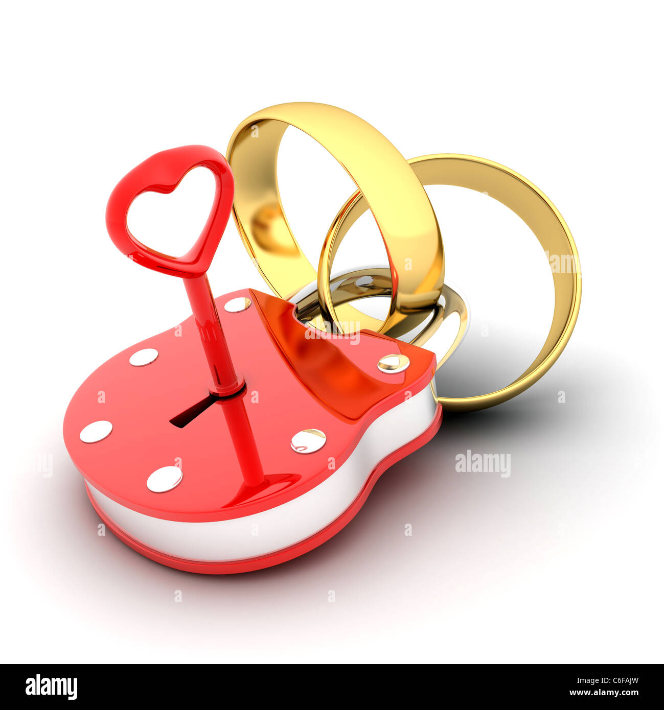 Gold key ring Cut Out Stock Images & Pictures - Alamy