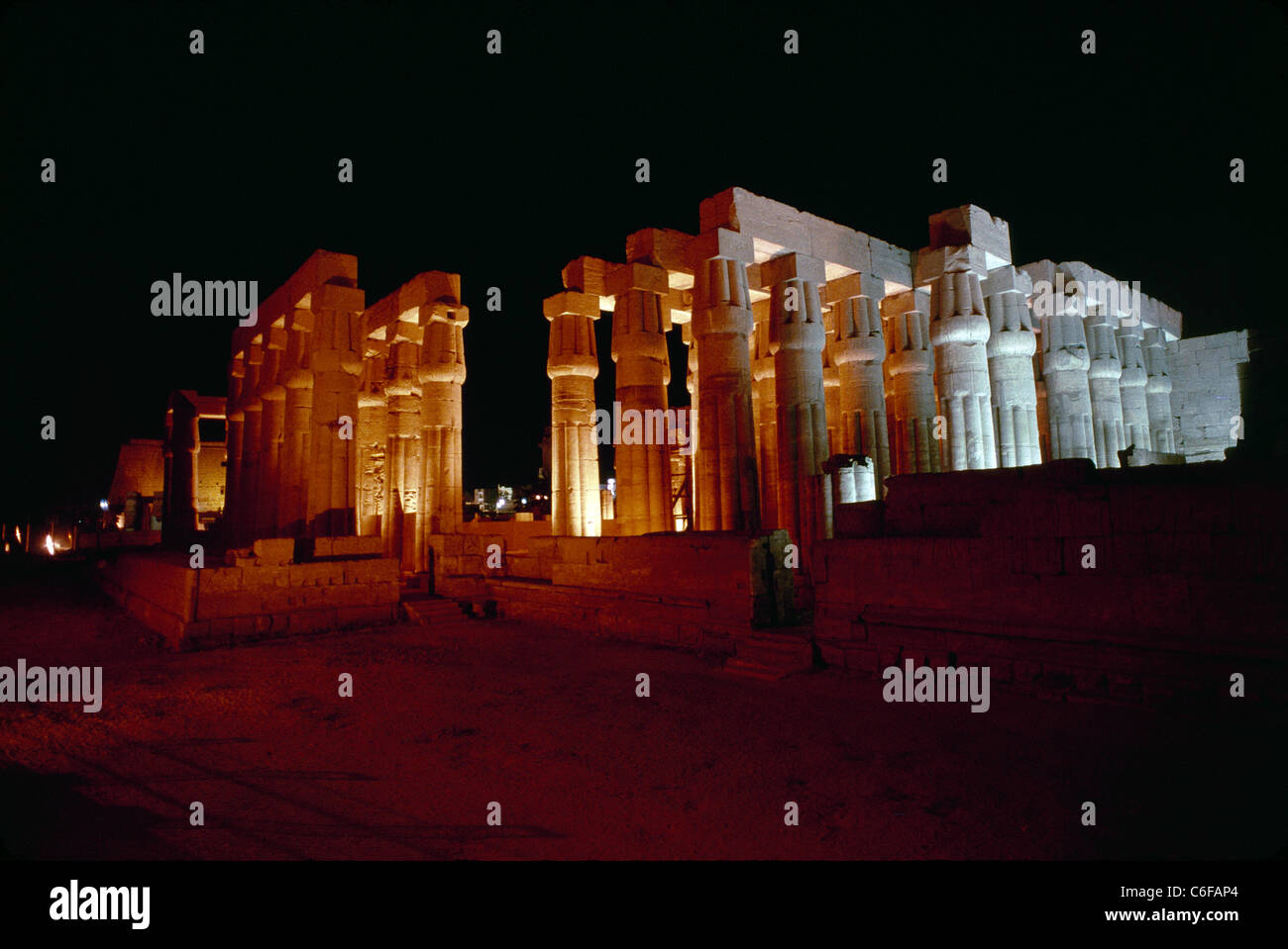 Luxor Temple at night Stock Photo - Alamy