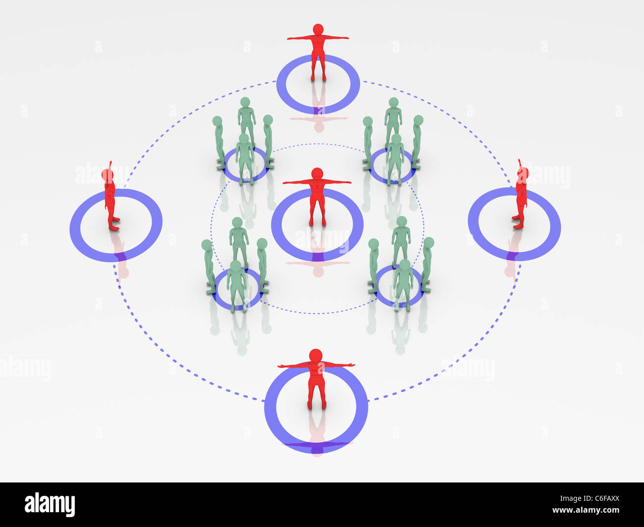 People connected. High resolution 3D render Stock Photo - Alamy