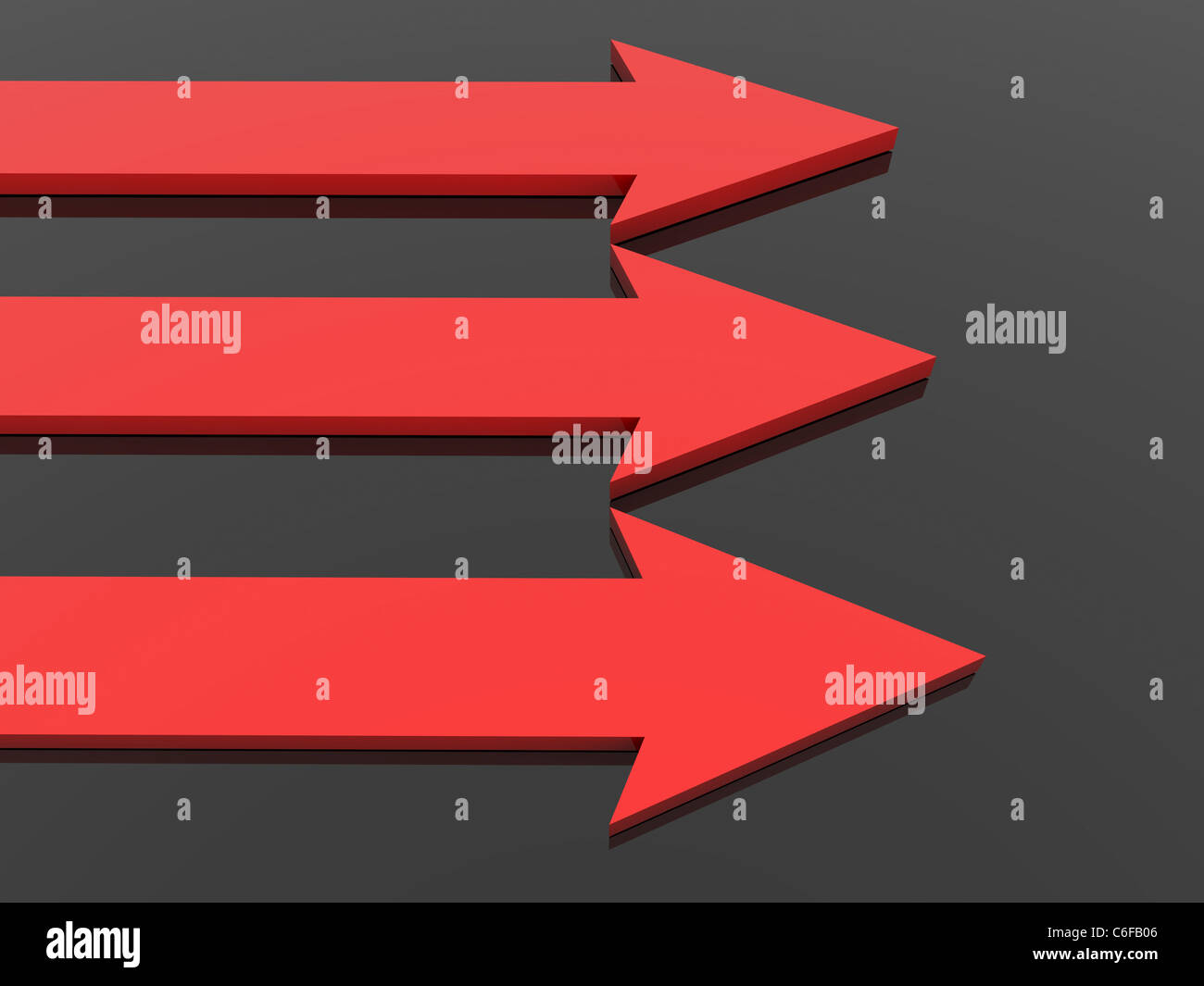 Three red arrows hi-res stock photography and images - Alamy