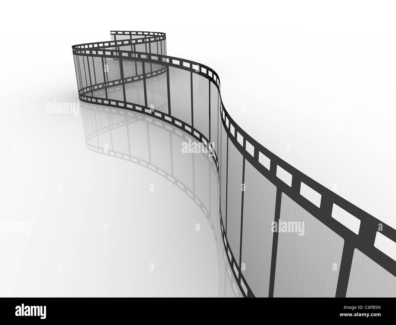Empty film strip. High resolution render isolated on white Stock Photo ...