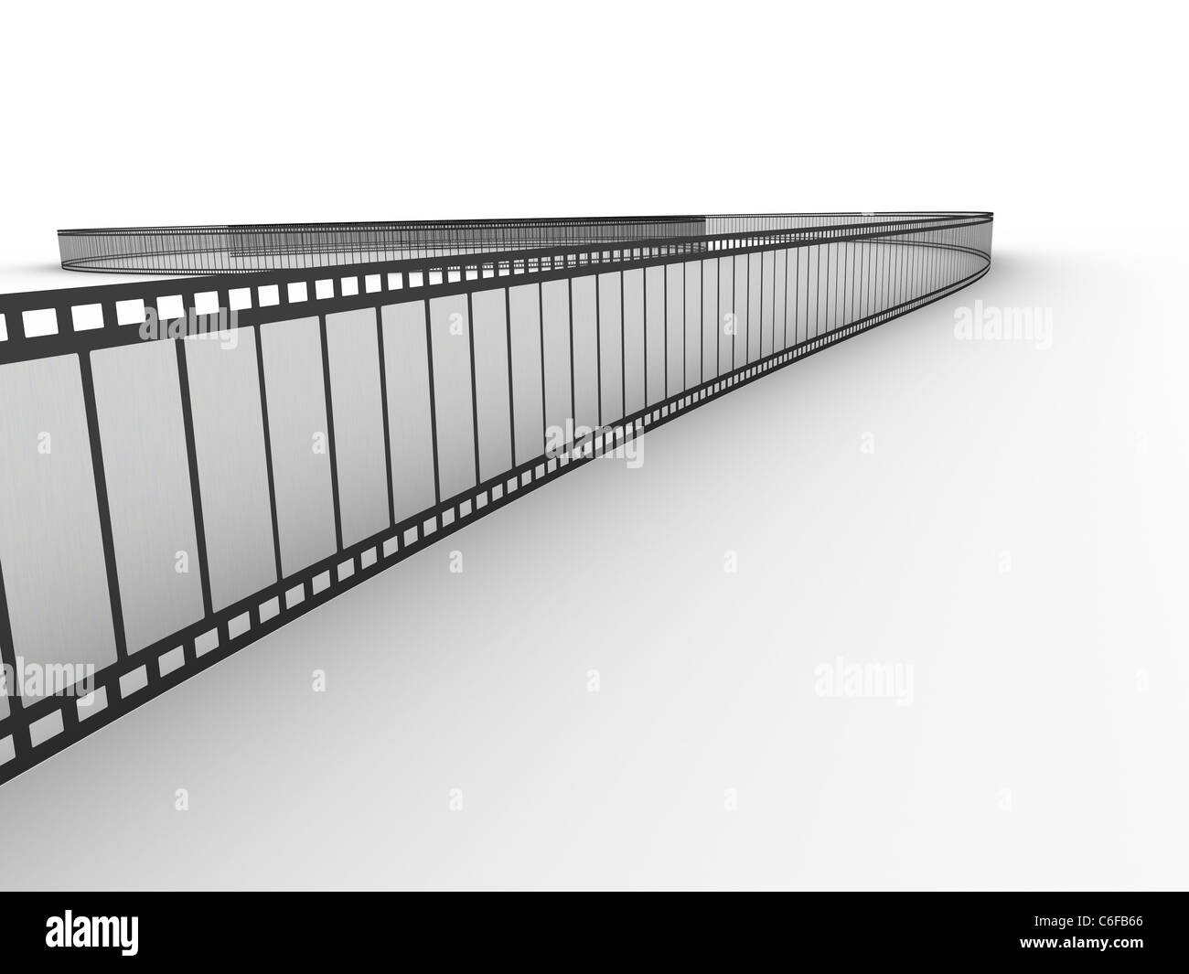 Empty film strip. High resolution render isolated on white Stock Photo ...