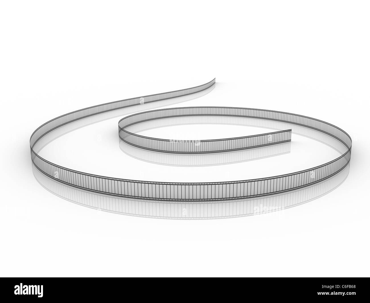 Empty film strip. High resolution render isolated on white Stock Photo ...