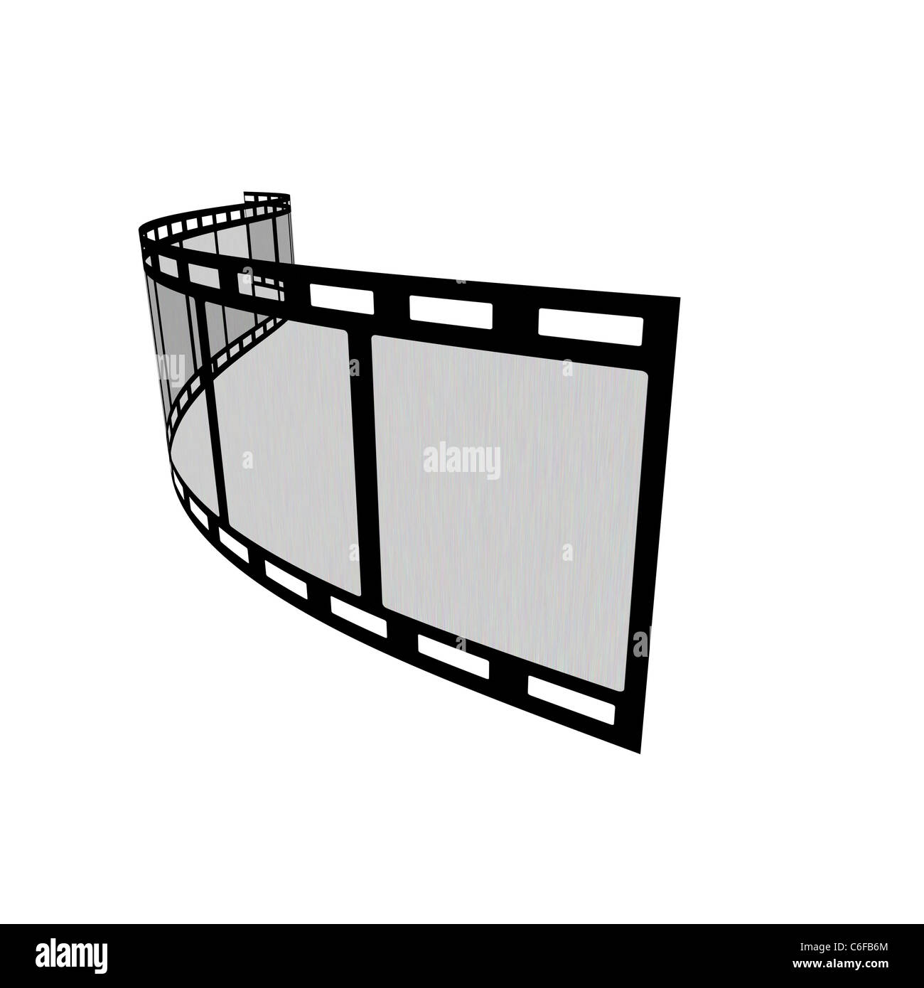 Empty film strip. High resolution render isolated on white Stock Photo ...
