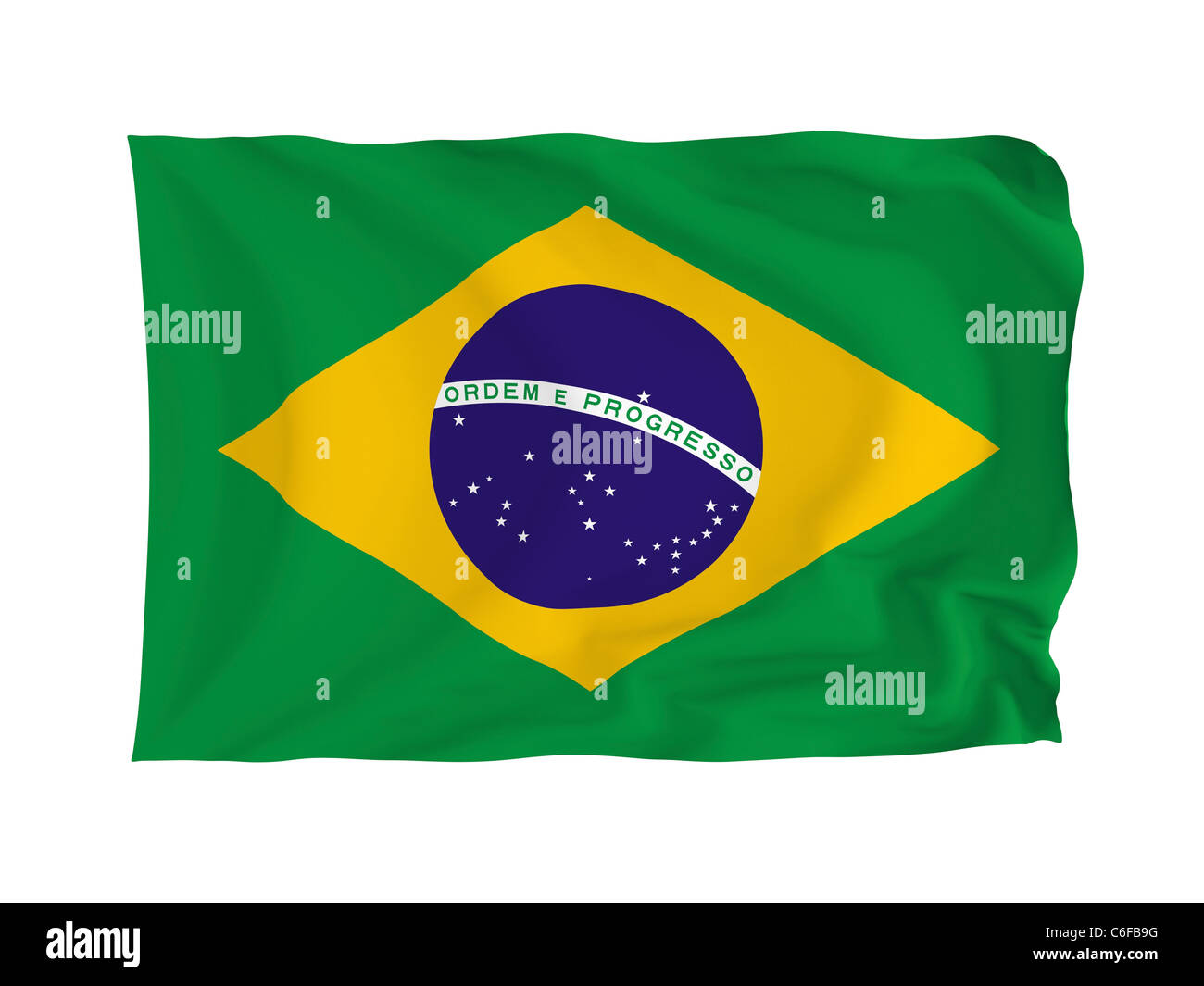 Brazil. High resolution Flag series. With fabric texture Stock Photo ...