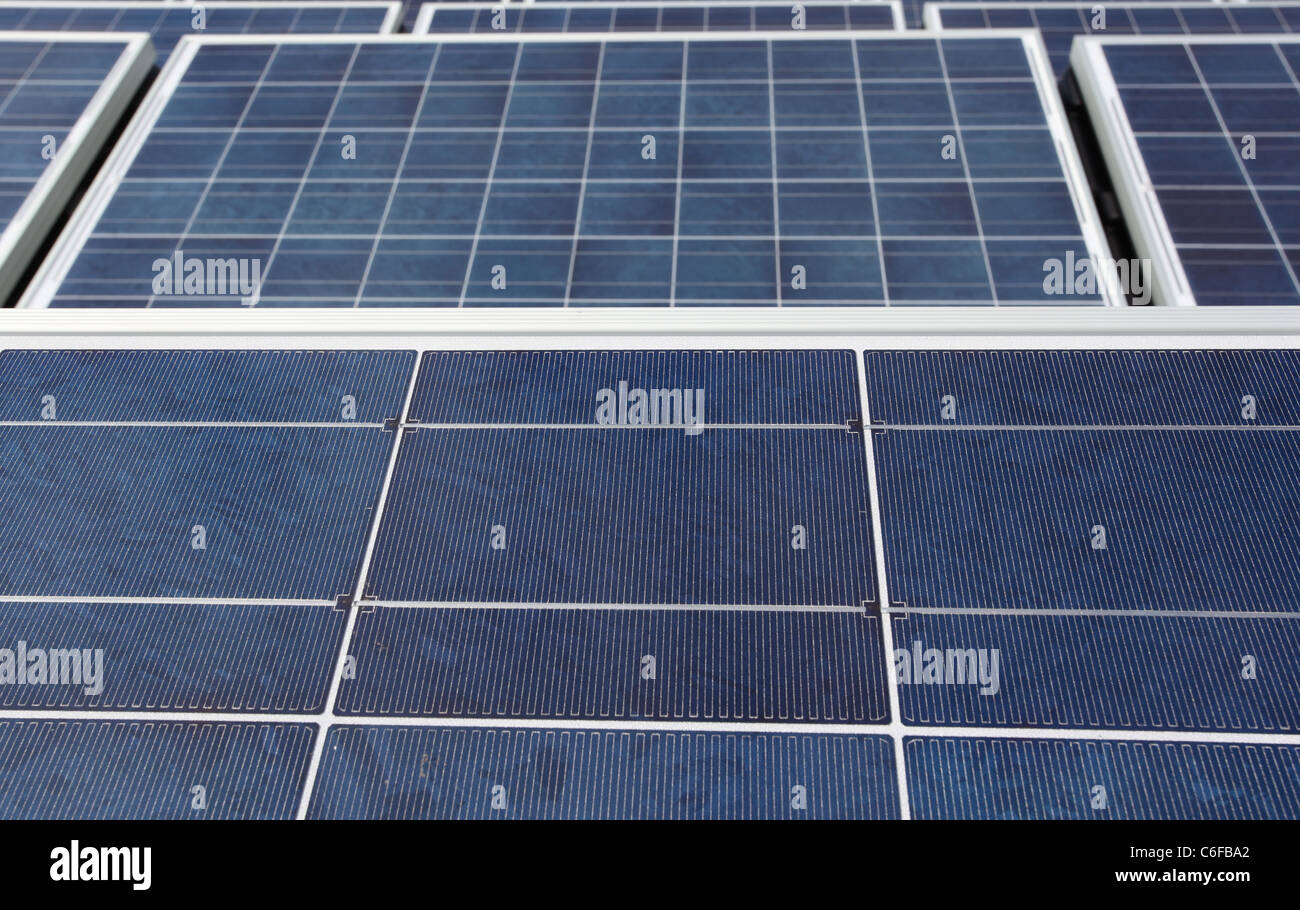 rooftop solar PV panels Stock Photo - Alamy