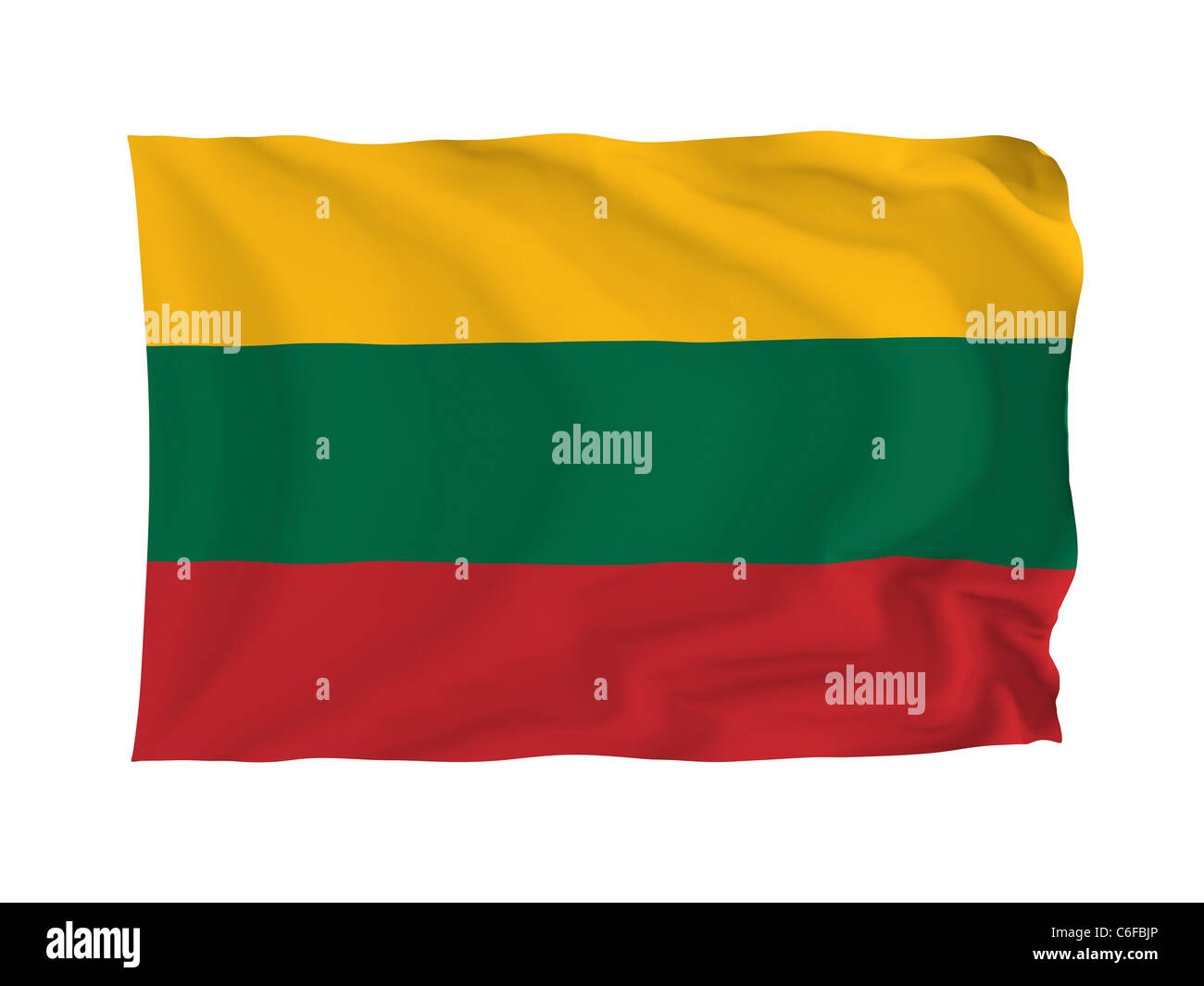 Lithuania. High resolution European Flag series. With fabric texture ...