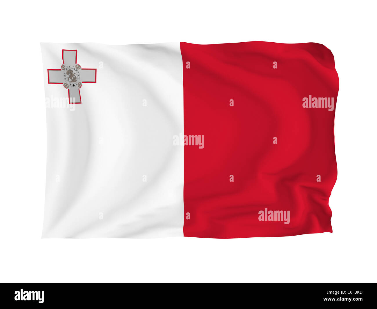 Malta. High resolution European Flag series. With fabric texture Stock ...