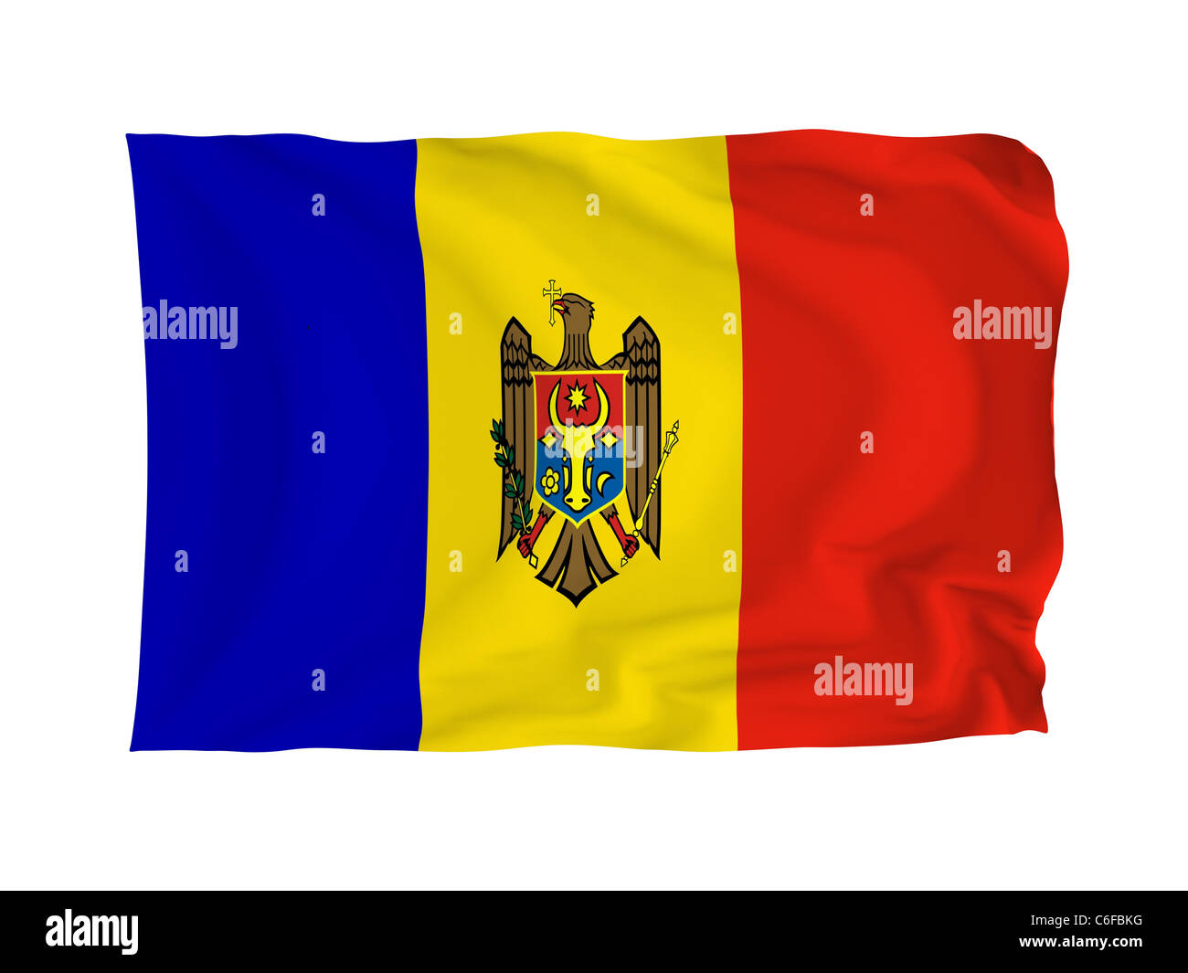 Moldova. High resolution European Flag series. With fabric texture ...