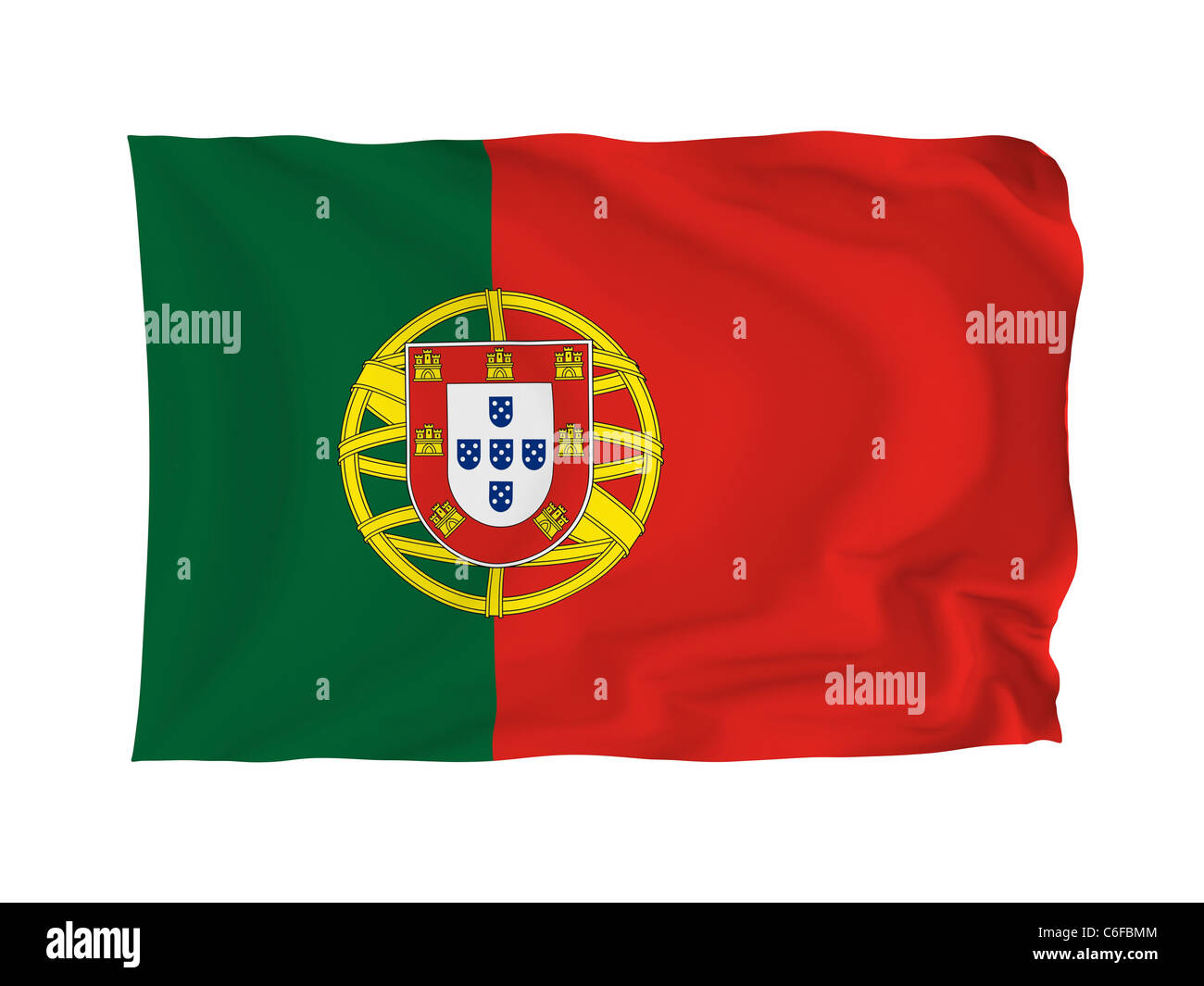 Portugal. High resolution European Flag series. With fabric texture ...