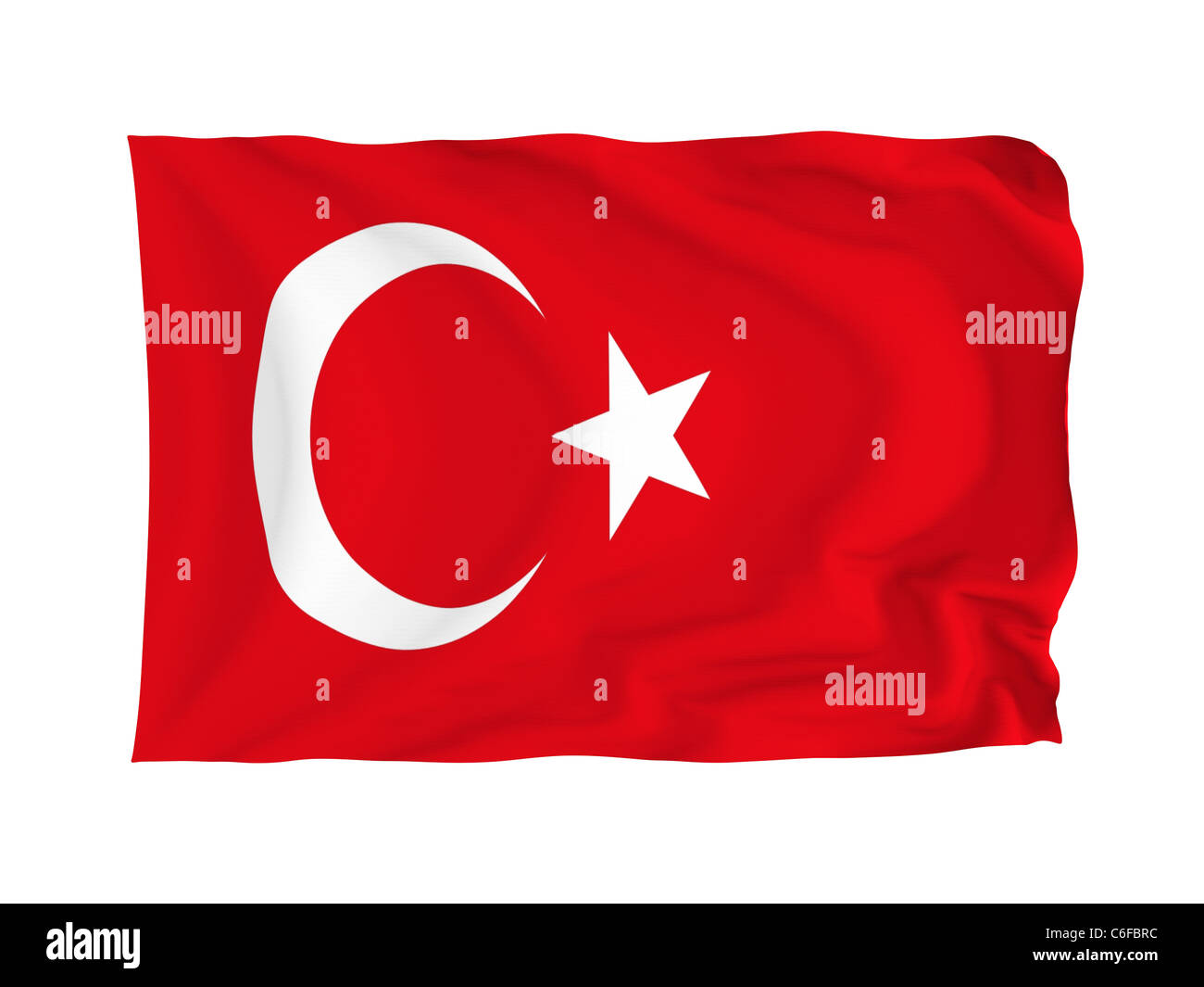 Turkey. High resolution European Flag series. With fabric texture Stock ...