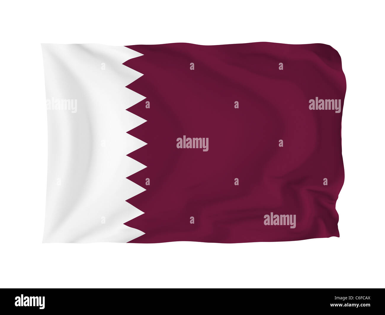 Qatar. High resolution Asian Flag series. With fabric texture Stock ...