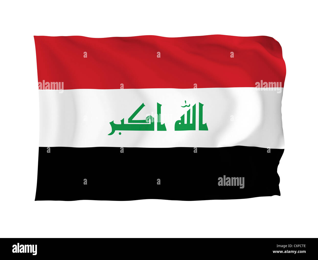 Iraq. High resolution Asian Flag series. With fabric texture Stock ...