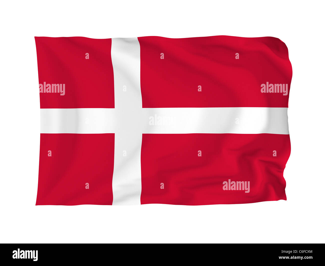 Denmark. High resolution European Flag series. With fabric texture ...