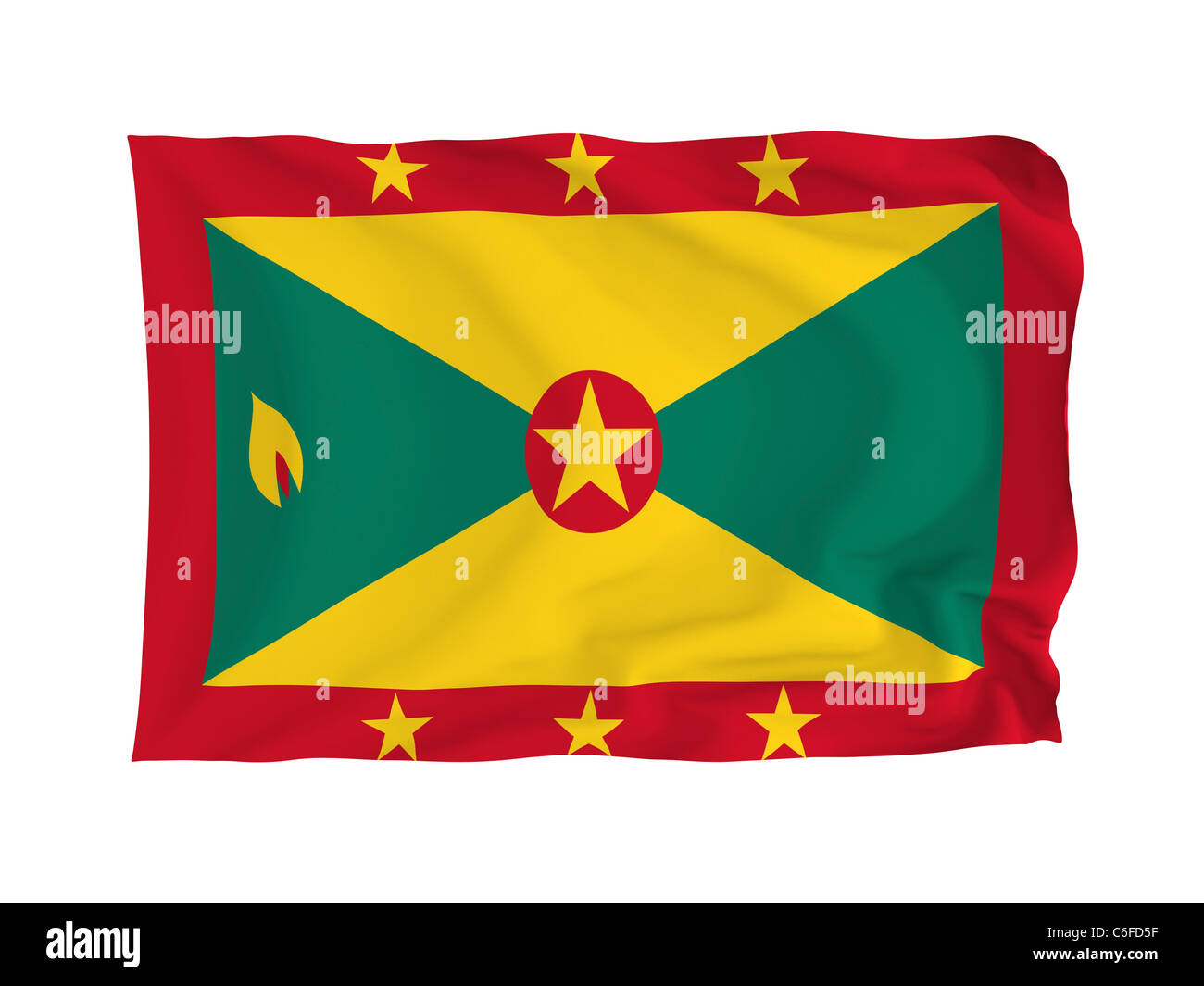 Grenada. High resolution North American Flag series. With fabric ...