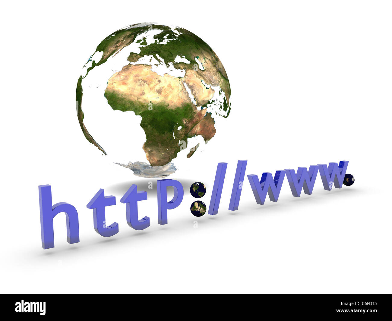 Global operating internet concept. Earth isolated on white Stock Photo ...