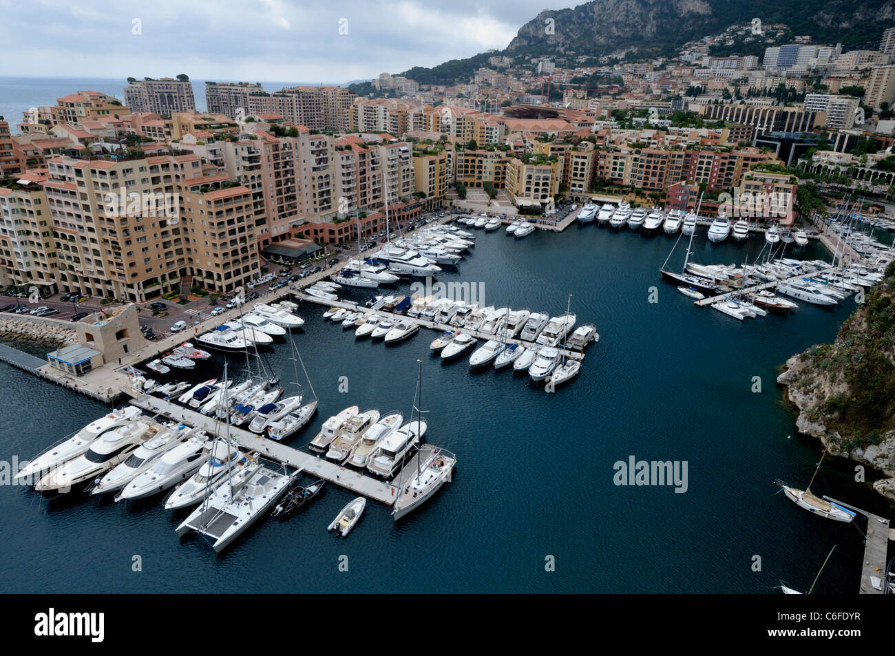 View of the Port de Fontvieille - Monaco in the Principality of Monaco ...
