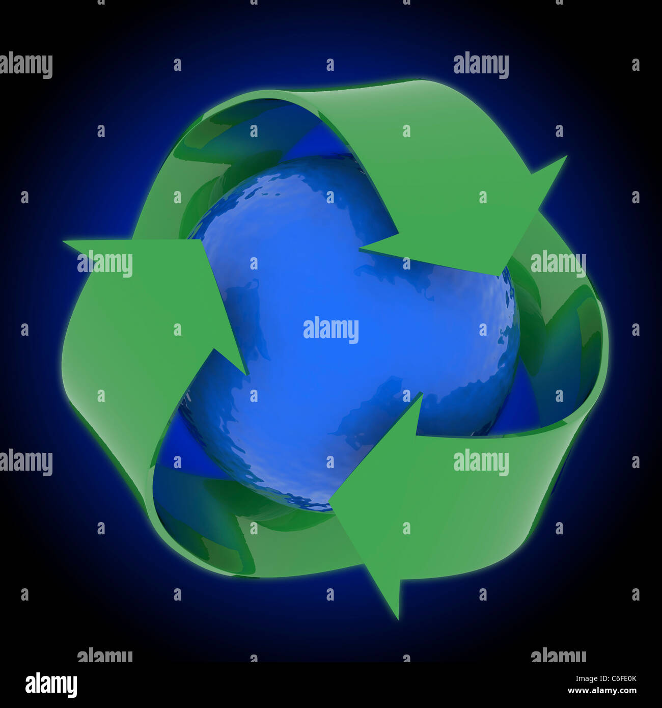 Recycling concept image. High resolution computer generated graphic ...