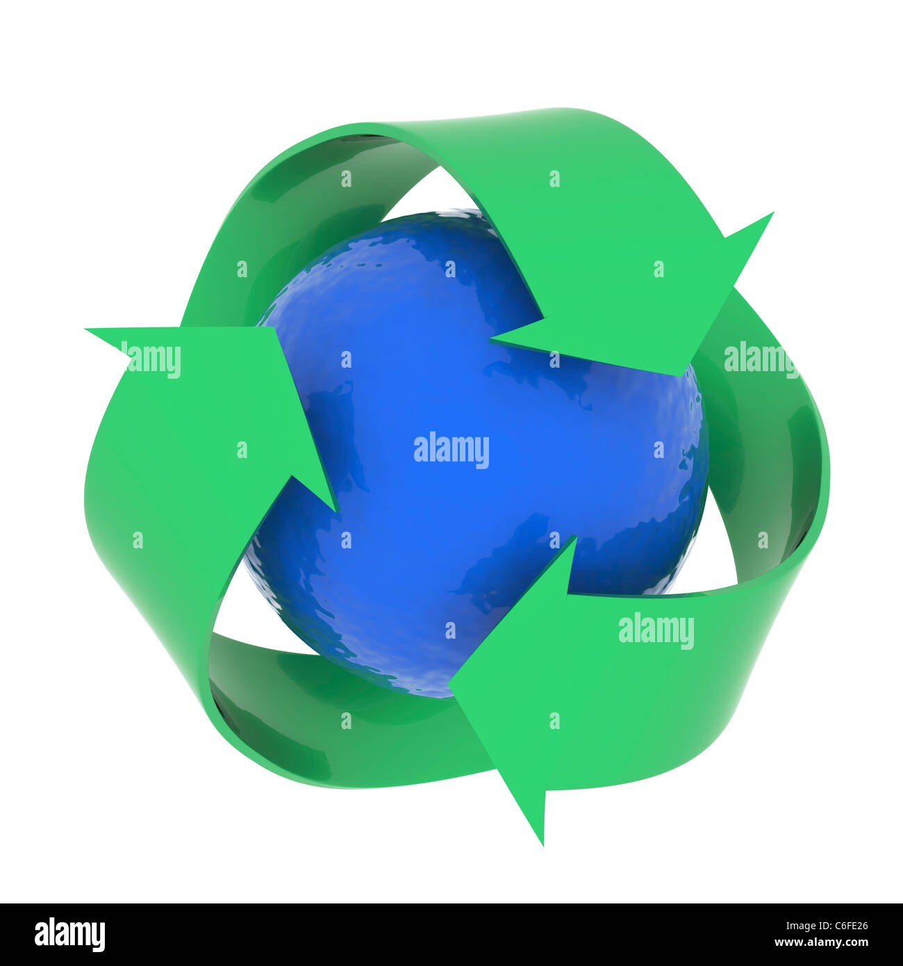 Recycling concept image. High resolution computer generated graphic ...