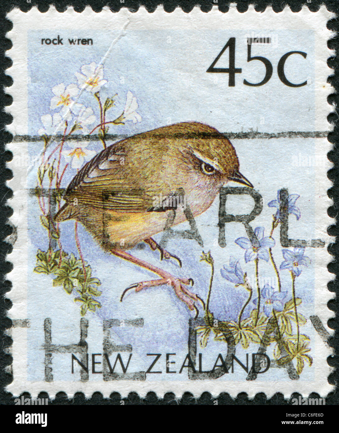 NEW ZEALAND - 1991: A stamp printed in New Zealand, shows a bird New ...
