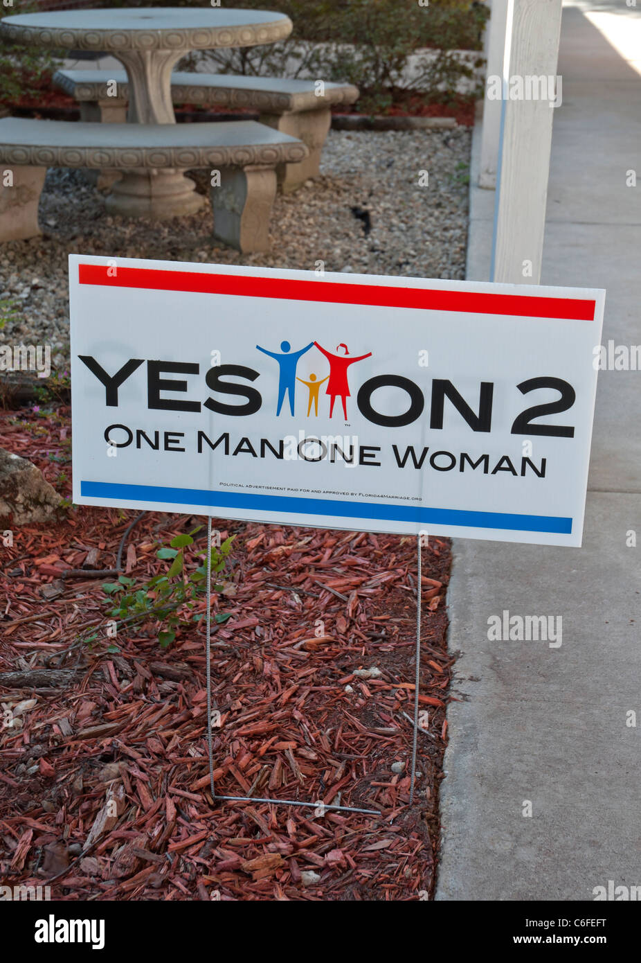 pro marriage poster at Church Florida Stock Photo - Alamy