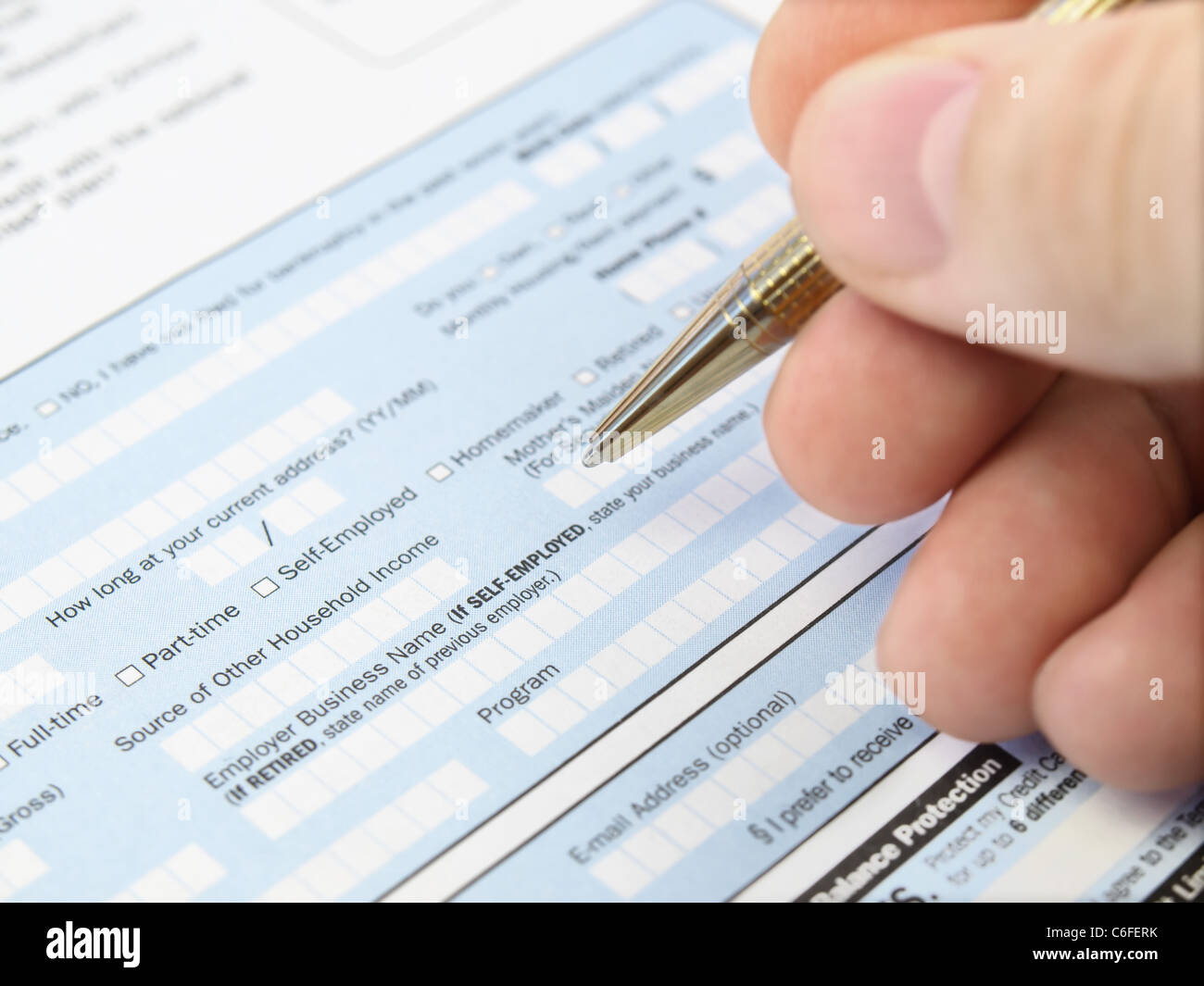 Man filling out application form Stock Photo - Alamy Man filling out application form Stock Photo - Alamy
