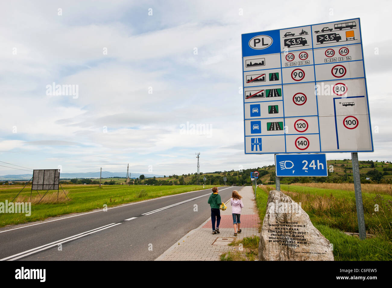 Poland border road hi-res stock photography and images - Alamy